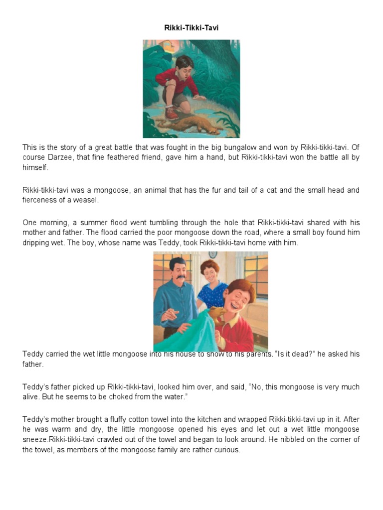 Rikki Tikki Tavi Story | PDF