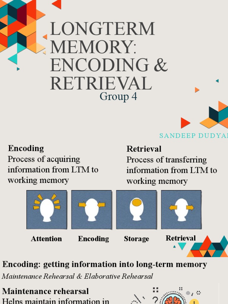 Chapter 7 - Longterm Memory - Encoding & Retrieval | PDF | Recall (Memory) | Memory