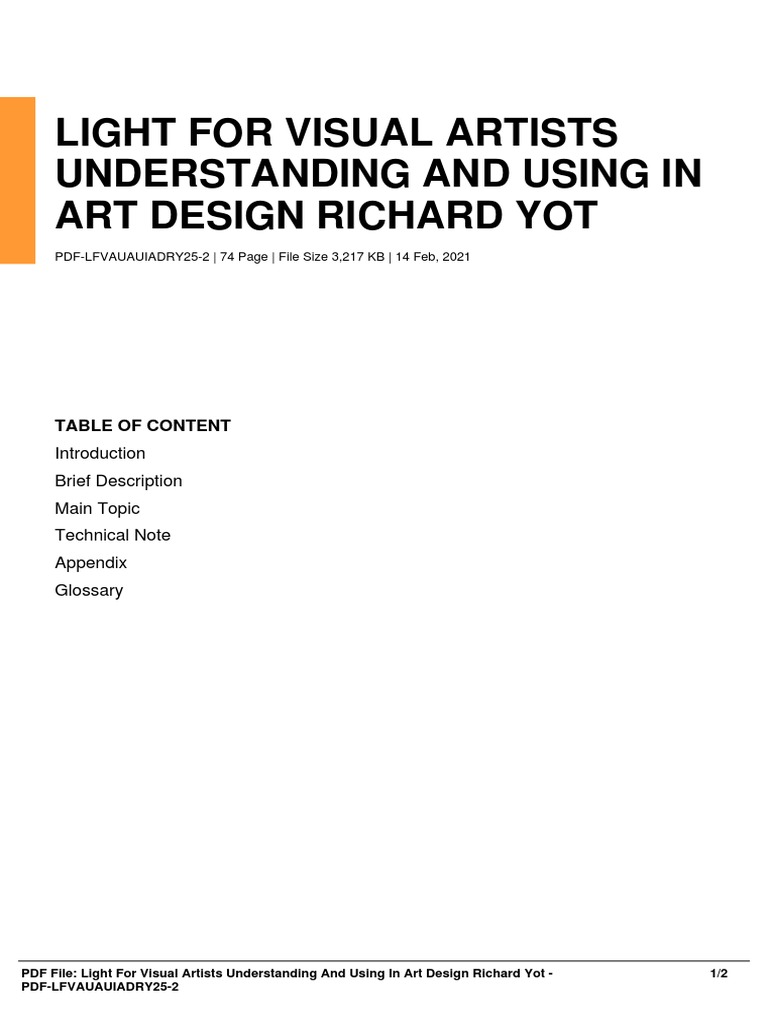 Light For Visual Artists Understanding and Using in Art Design Richard ...