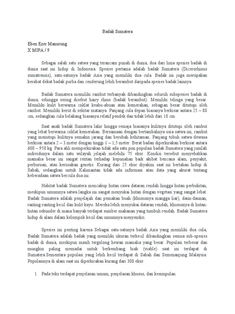 Teks Laporan Hasil Observasi | PDF