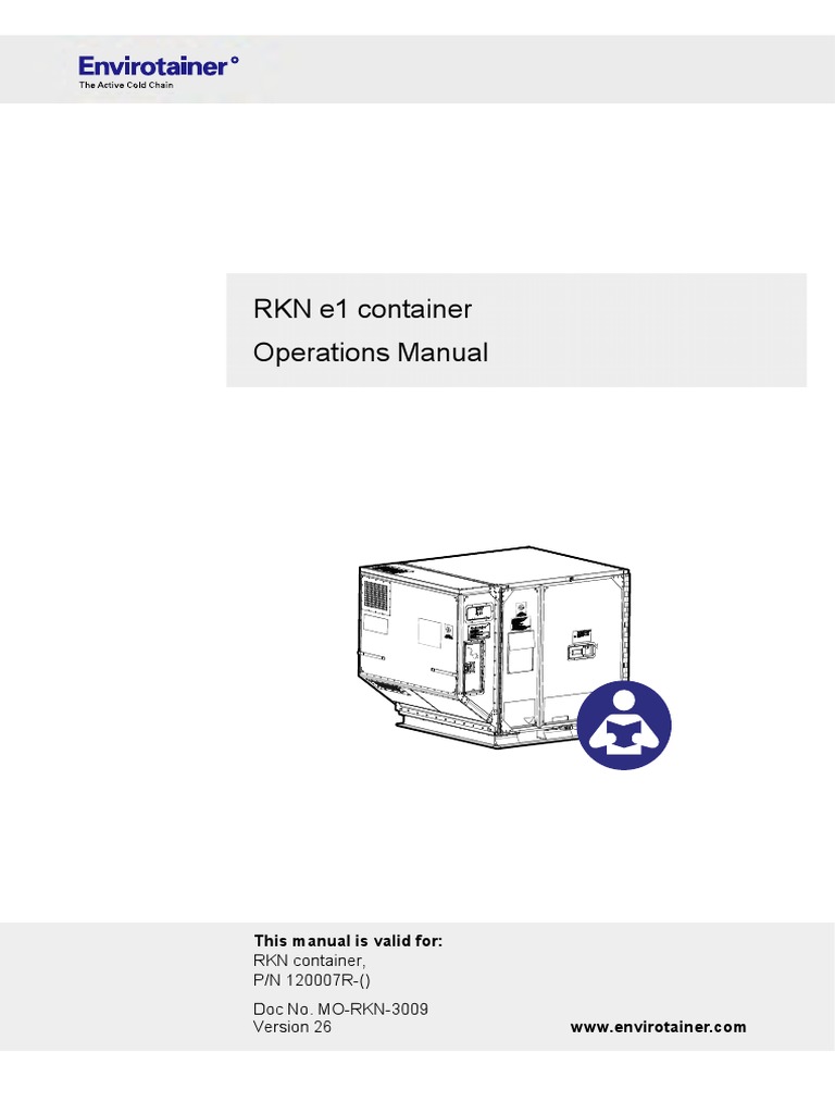 Envirotainer RKN E1 Operations Manual | PDF | Dangerous Goods | Cargo