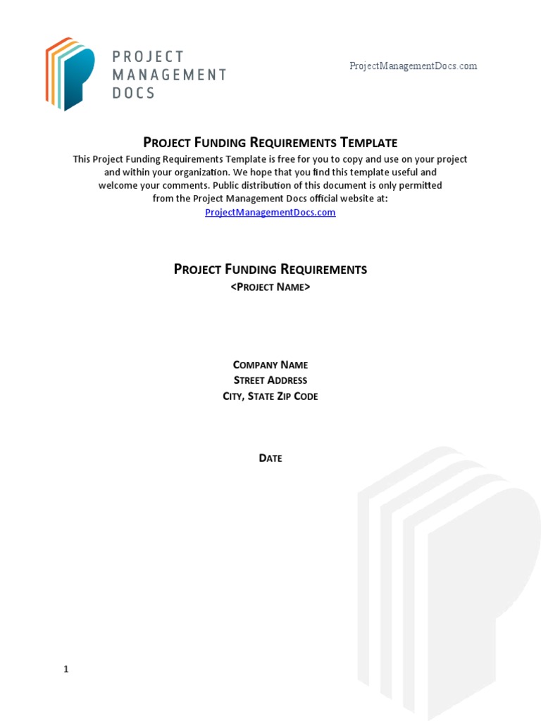 Project Funding Requirements Template | PDF | Project Management ...