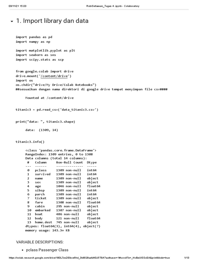 Titanic Data Analysis with Python | PDF | P Value | Statistics