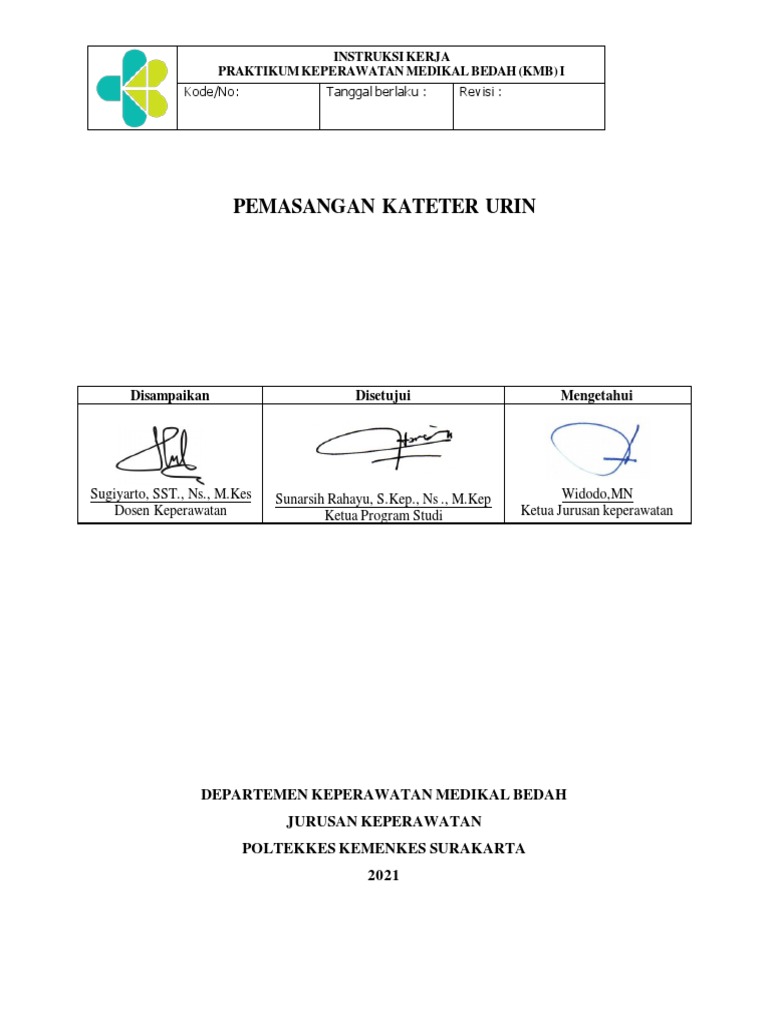 Pemasangan Kateter Urin | PDF | Kesehatan Holistik