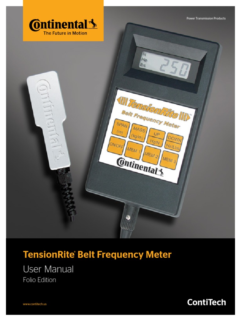 TensionRite User Manual by ContiTech Large 2015 | PDF | Belt ...