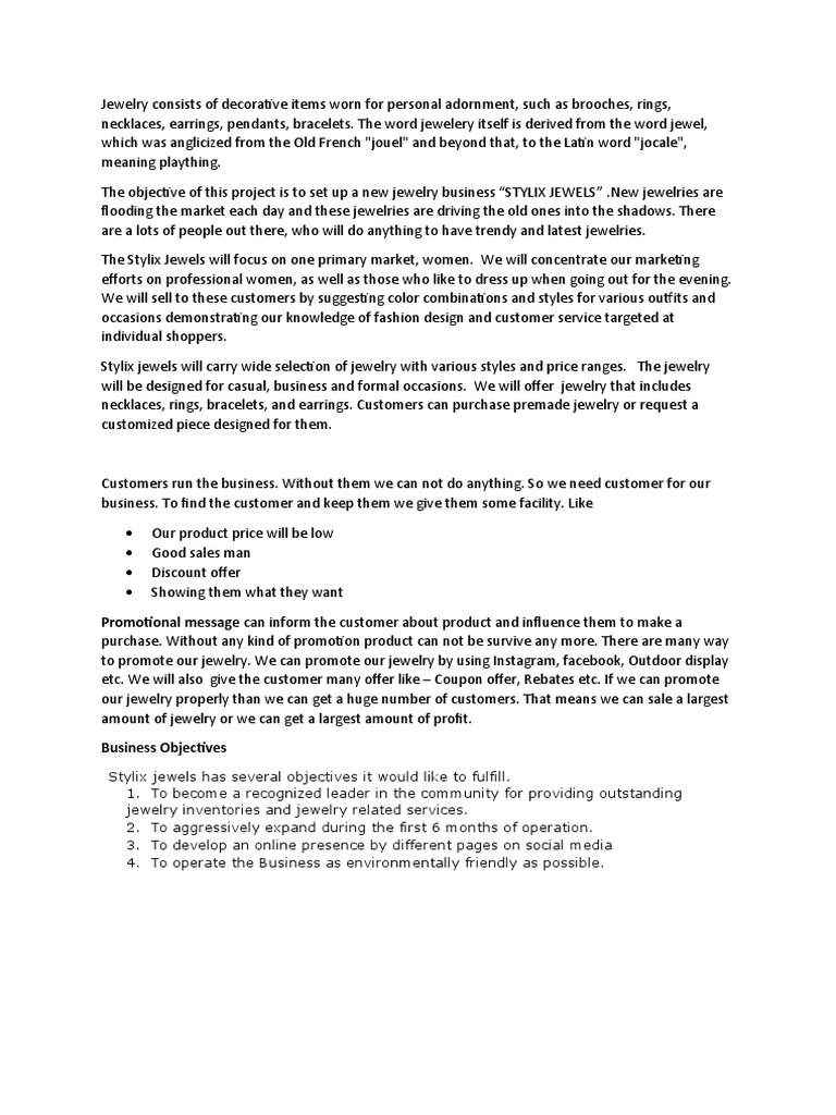 Jewelry Consists of Decorative Items Worn For Personal Adornment | PDF ...