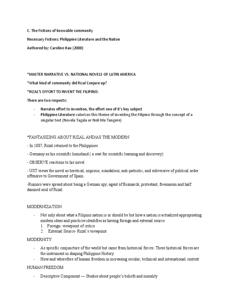 C. The Fictions of Knowable Community | PDF | Philippines