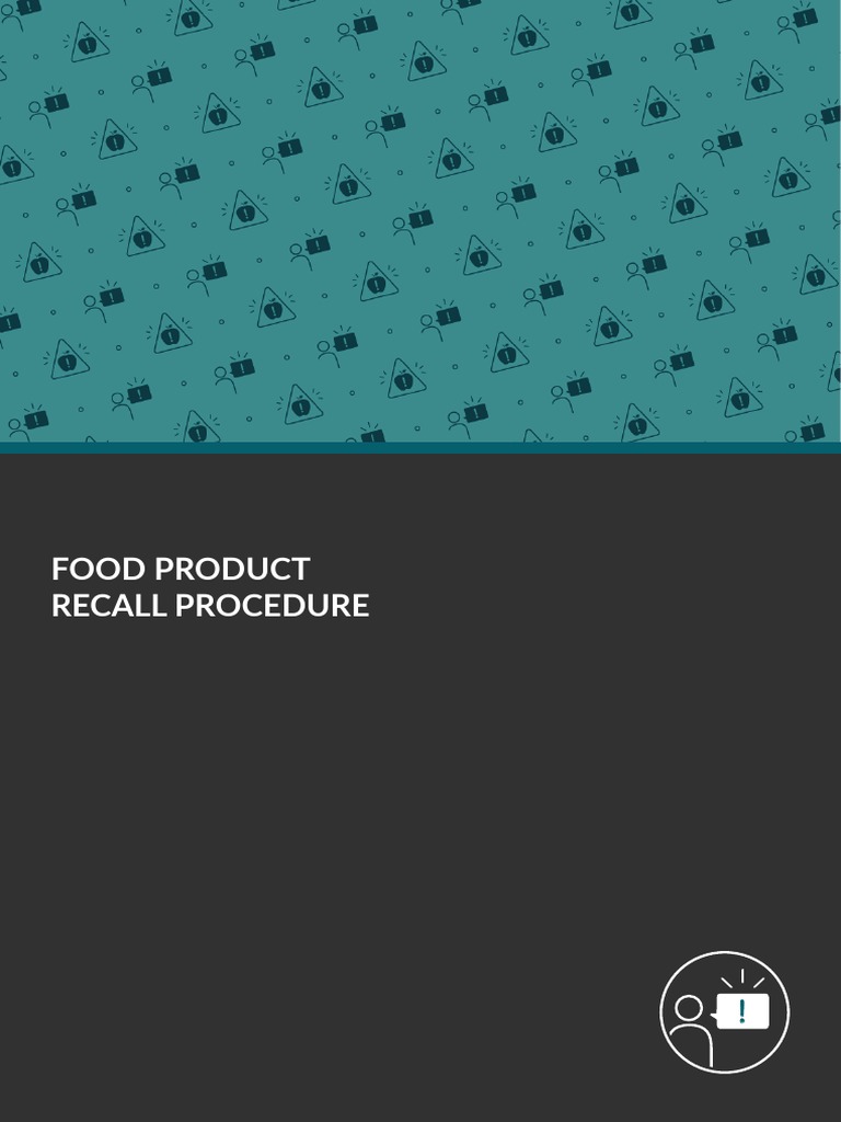 Food Product Recall Procedure | PDF | Foods | Food Safety