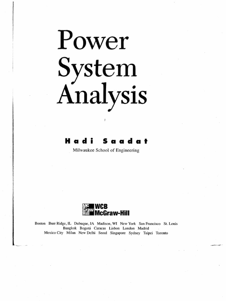 Power System Analysis - Hadi Saadat (Chapter 4) | PDF | Inductance | Electrical Resistance And ...