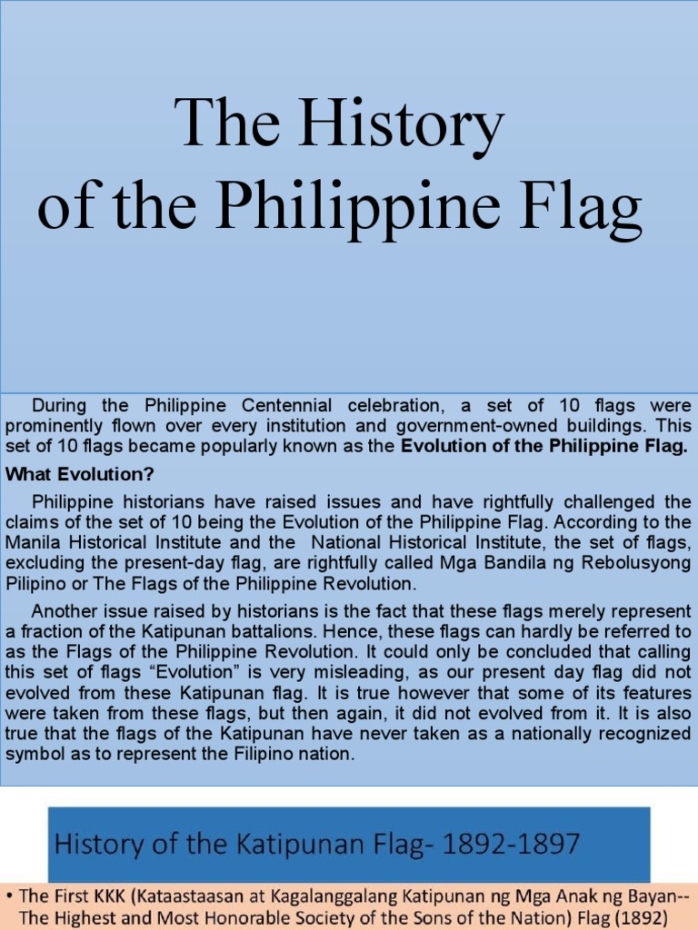 Evolution of the Philippine Flag History | PDF | Philippines