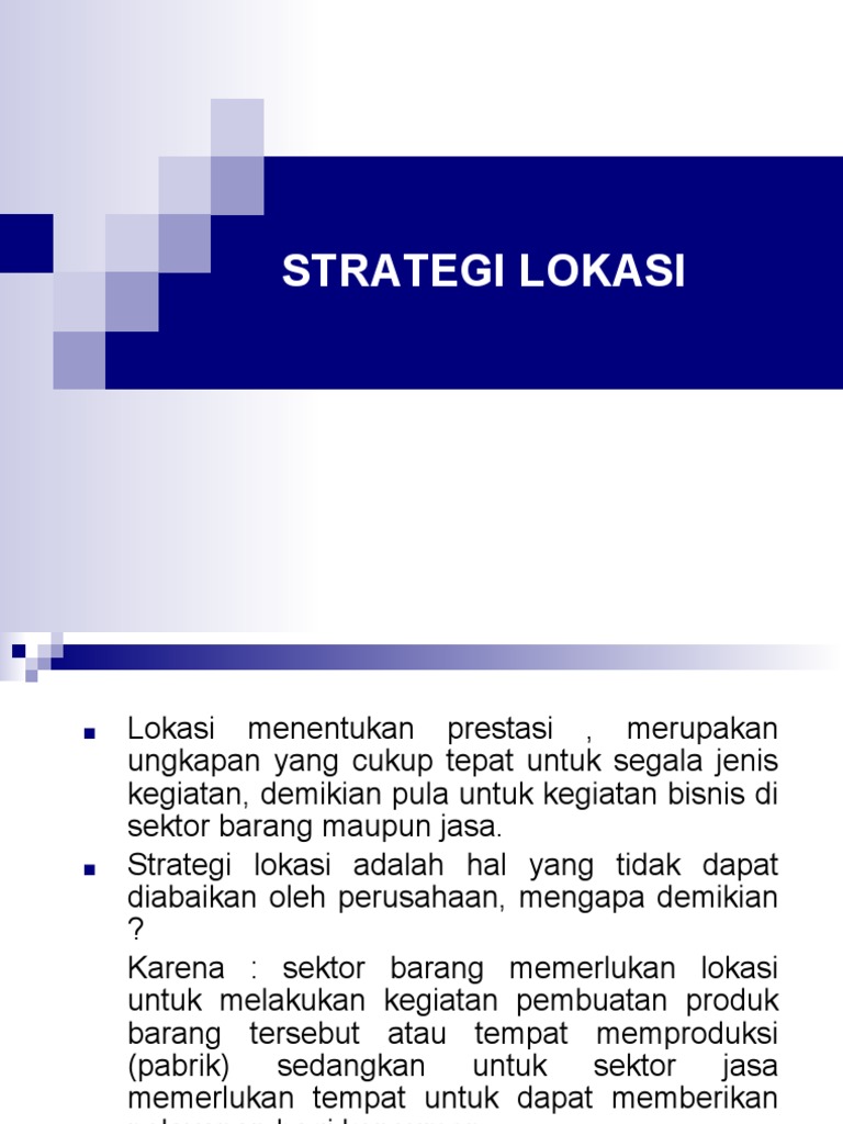 Per 7 (Strategi Lokasi) | PDF