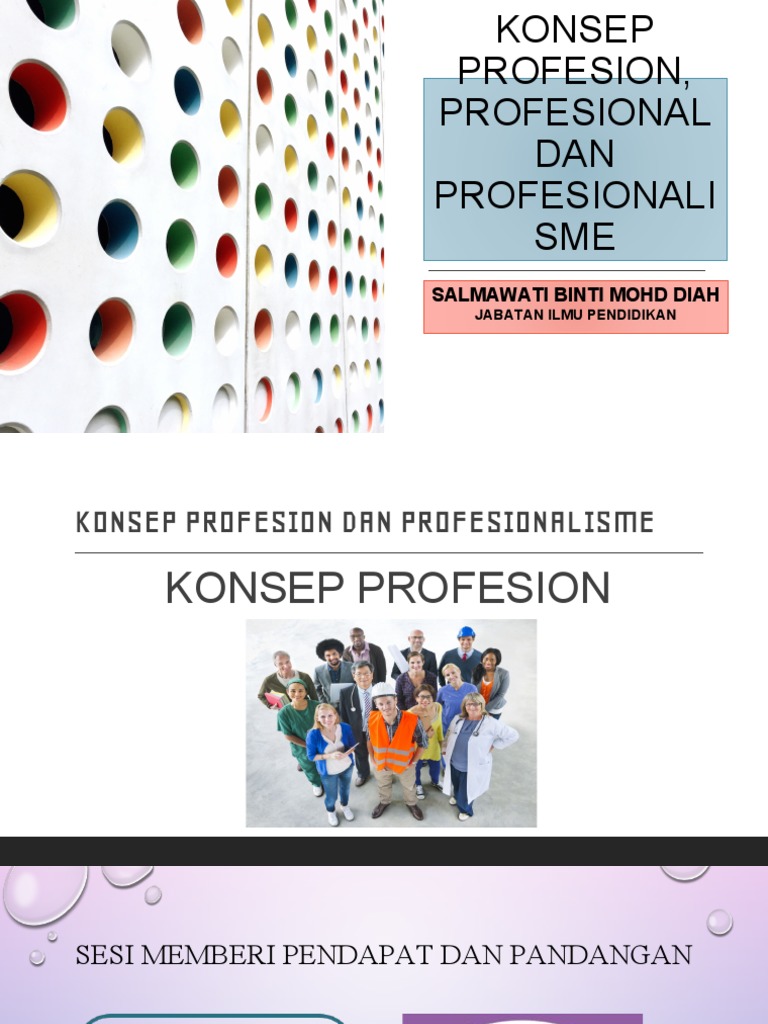 Konsep Profesion, Profesional Dan Profesionalisme | PDF