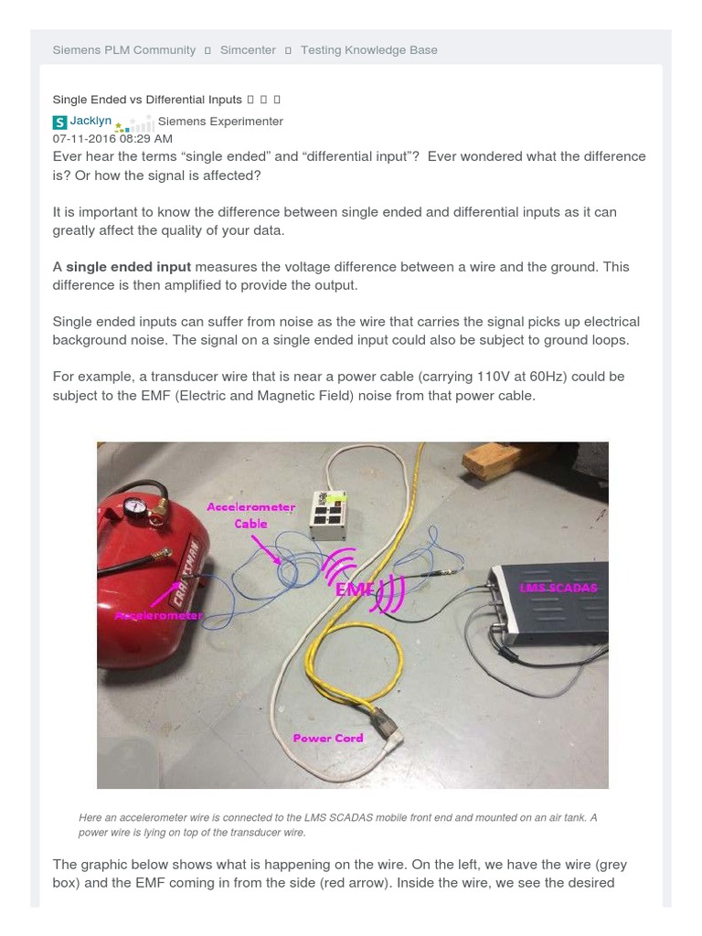 Single Ended Vs Differential Inputs - Siemens PLM Community - 355022 ...