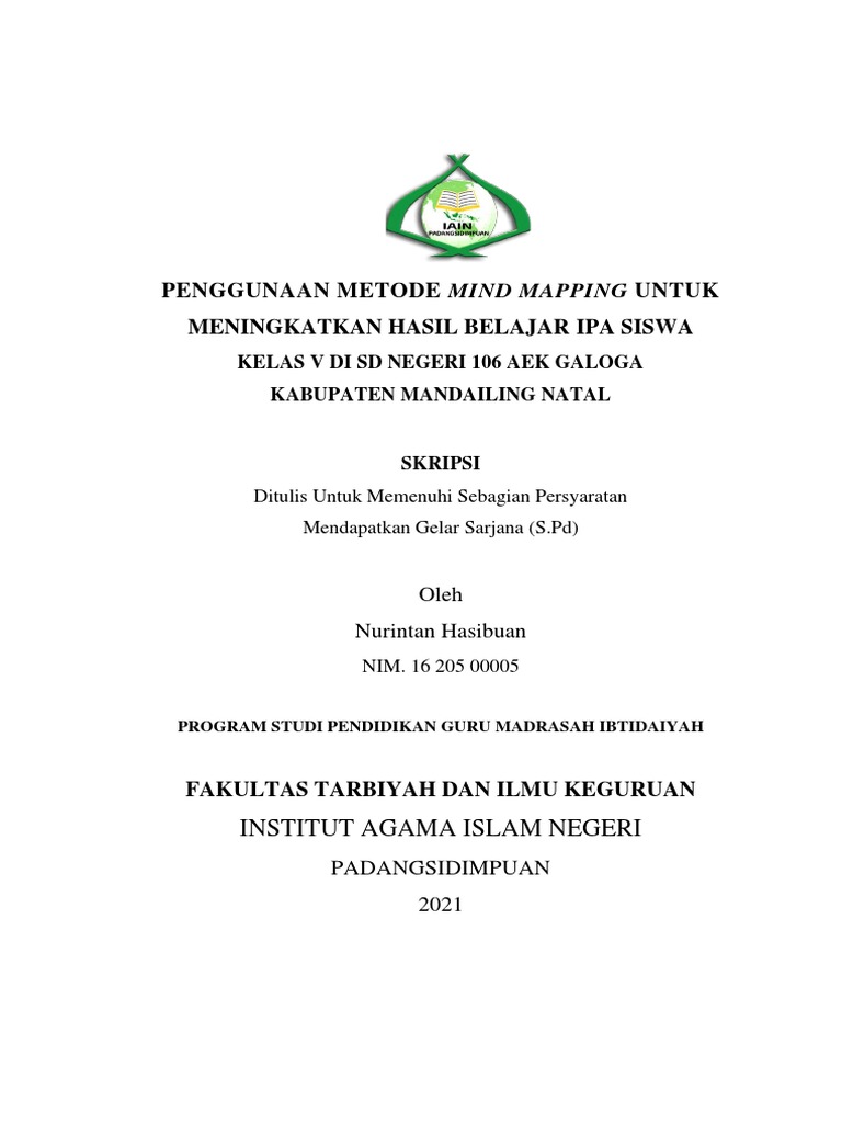 Penggunaan Metode Mind Mapping Untuk Meningkatkan Hasil Belajar Ipa ...