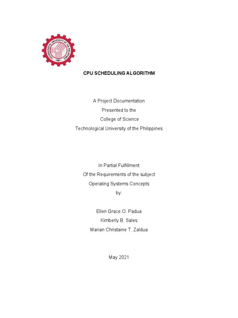 Project Documentation Team L 1 Pdf Scheduling Computing Process Computing 