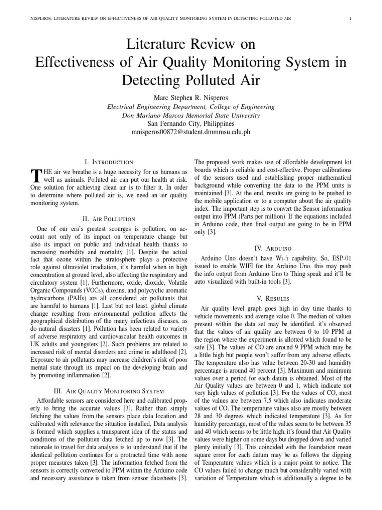 (REVISED) Air Quality Monitoring System | PDF | Air Pollution