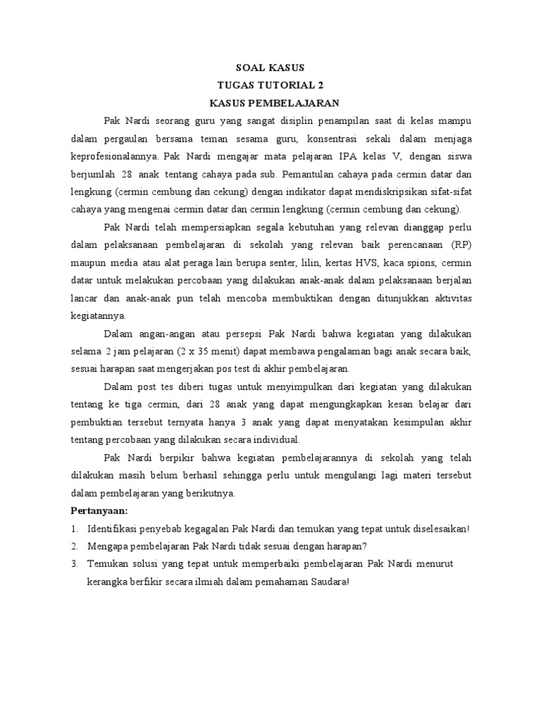 Soal TT 2 | PDF | Karier & Perkembangan | Seni