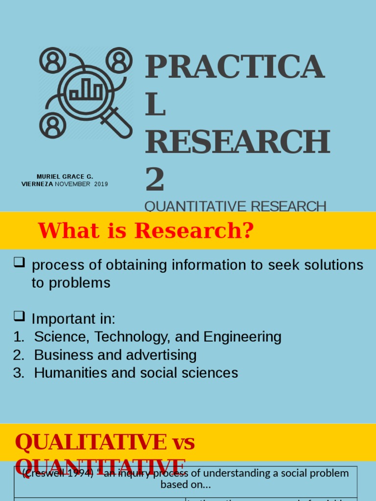 PR2 Notes | PDF | Quantitative Research | Statistics