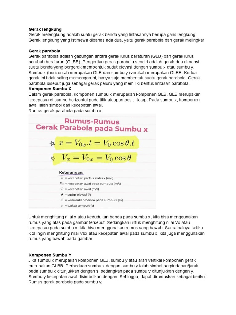 Gerak Lengkung | PDF | Metode & Bahan Ajar | Sains & Matematika