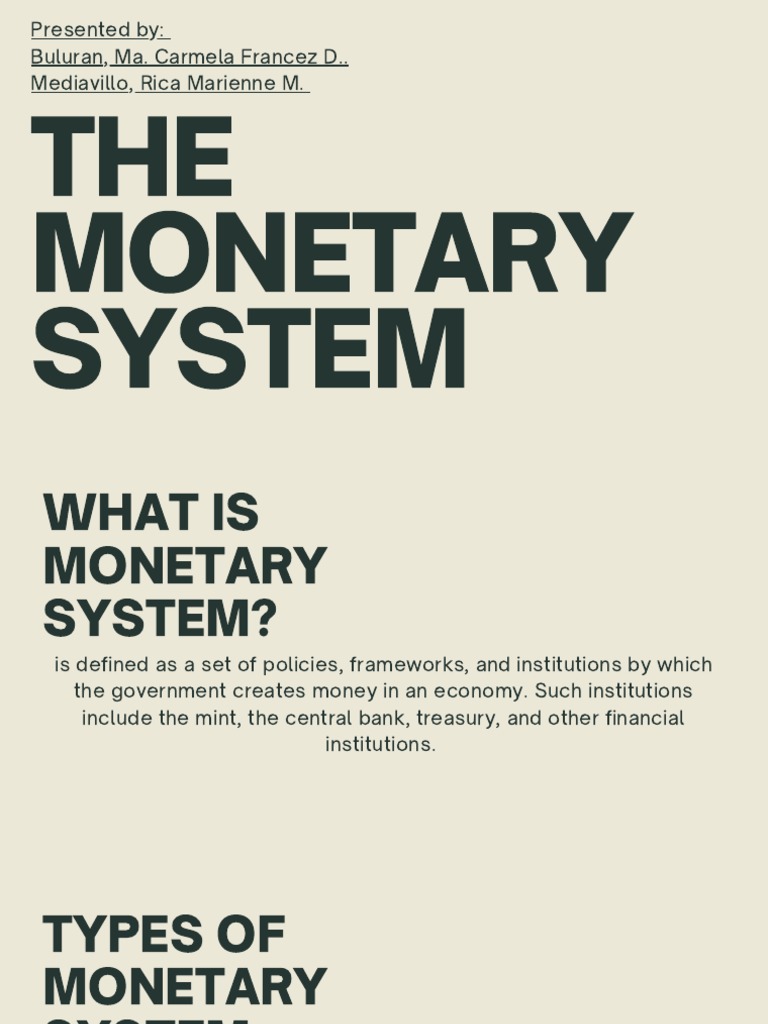 Monetary System | PDF | Money | Inflation