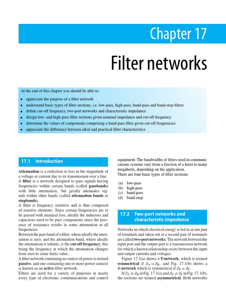 Filter Network Chapter: Understanding Passive Filter Sections | PDF ...