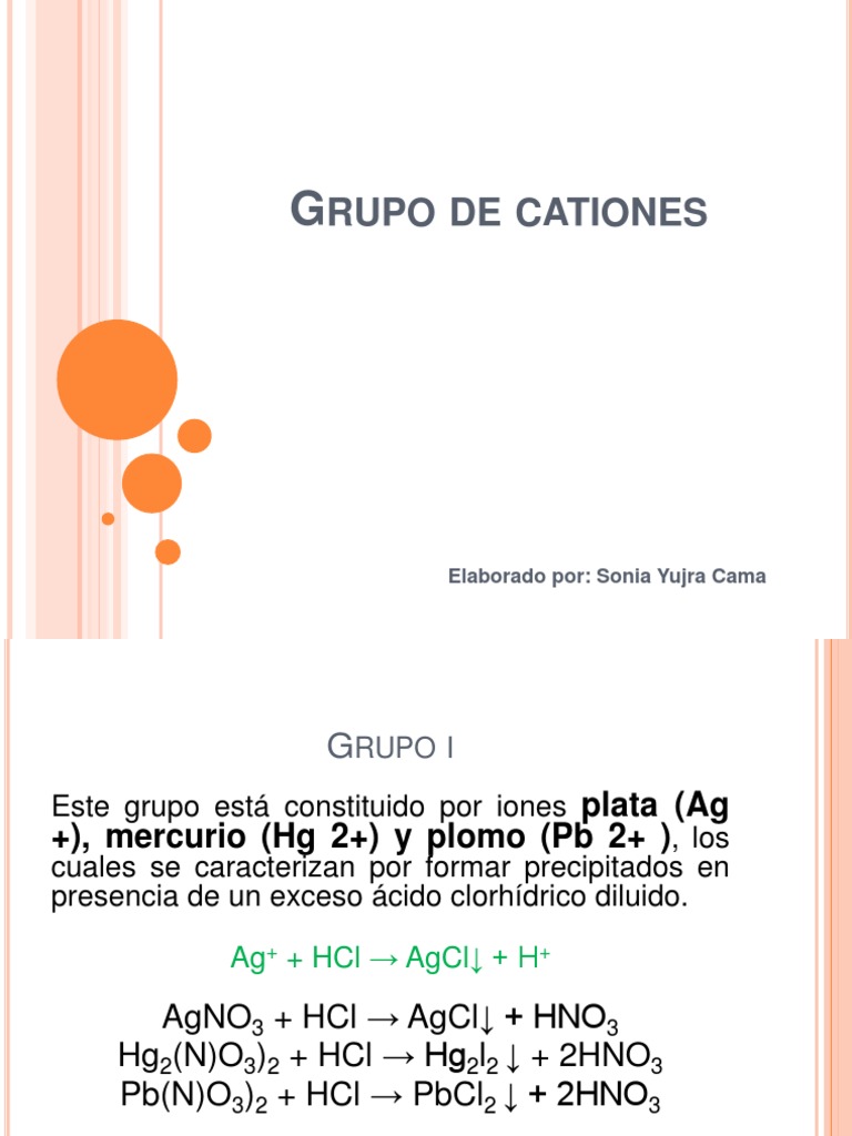 Clasificación de Cationes | PDF