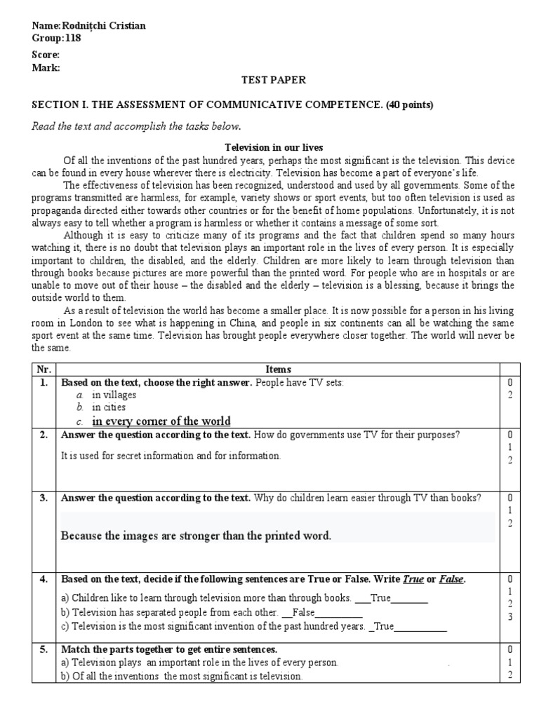 Read The Text and Accomplish The Tasks Below.: in Every Corner of The ...