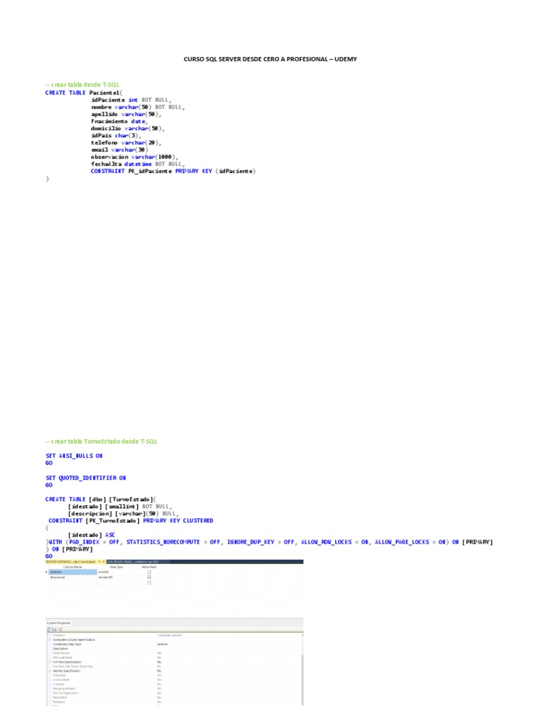 Comandos Consultas SQL Server | PDF | SQL | Datos