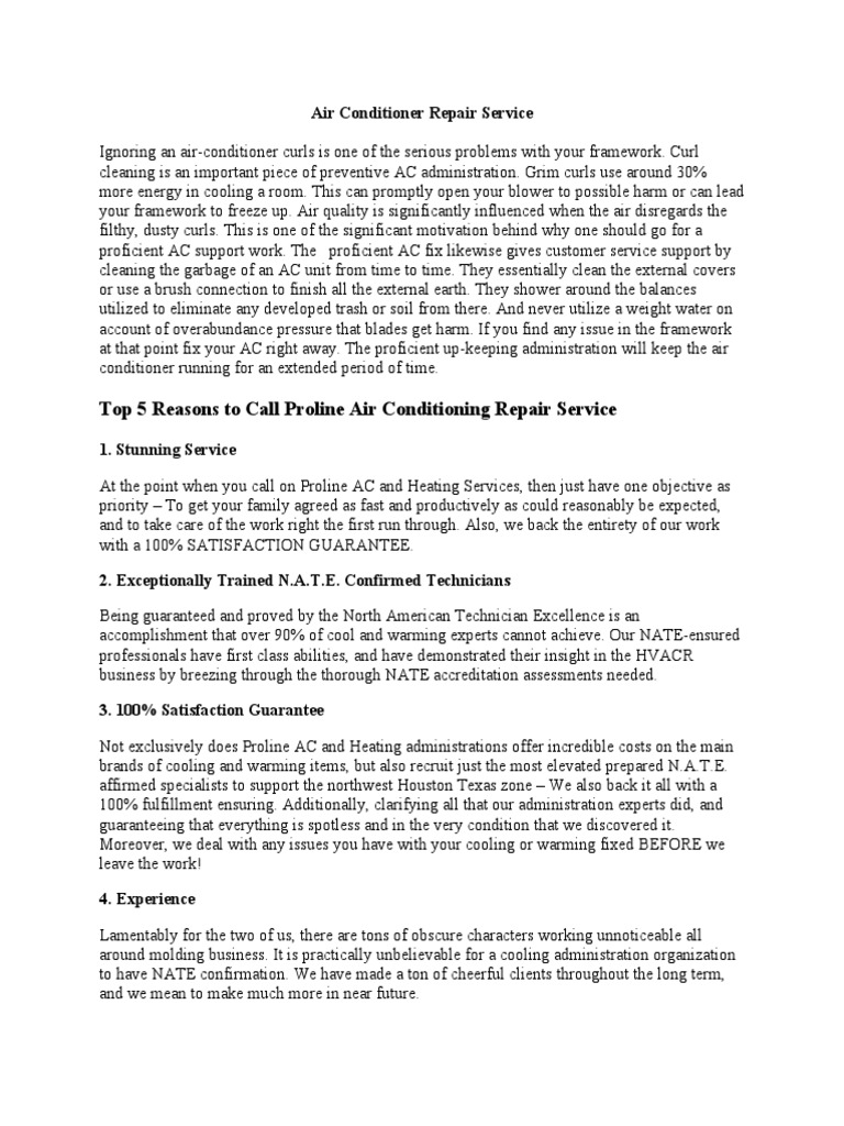 2-Air Conditioner Repair Service Corrected | PDF | Air Conditioning