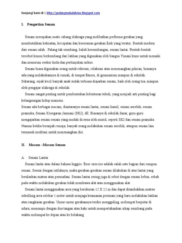Makalah Senam SKJ | PDF