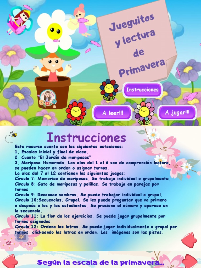 Juegos de Primavera para Aprender | PDF