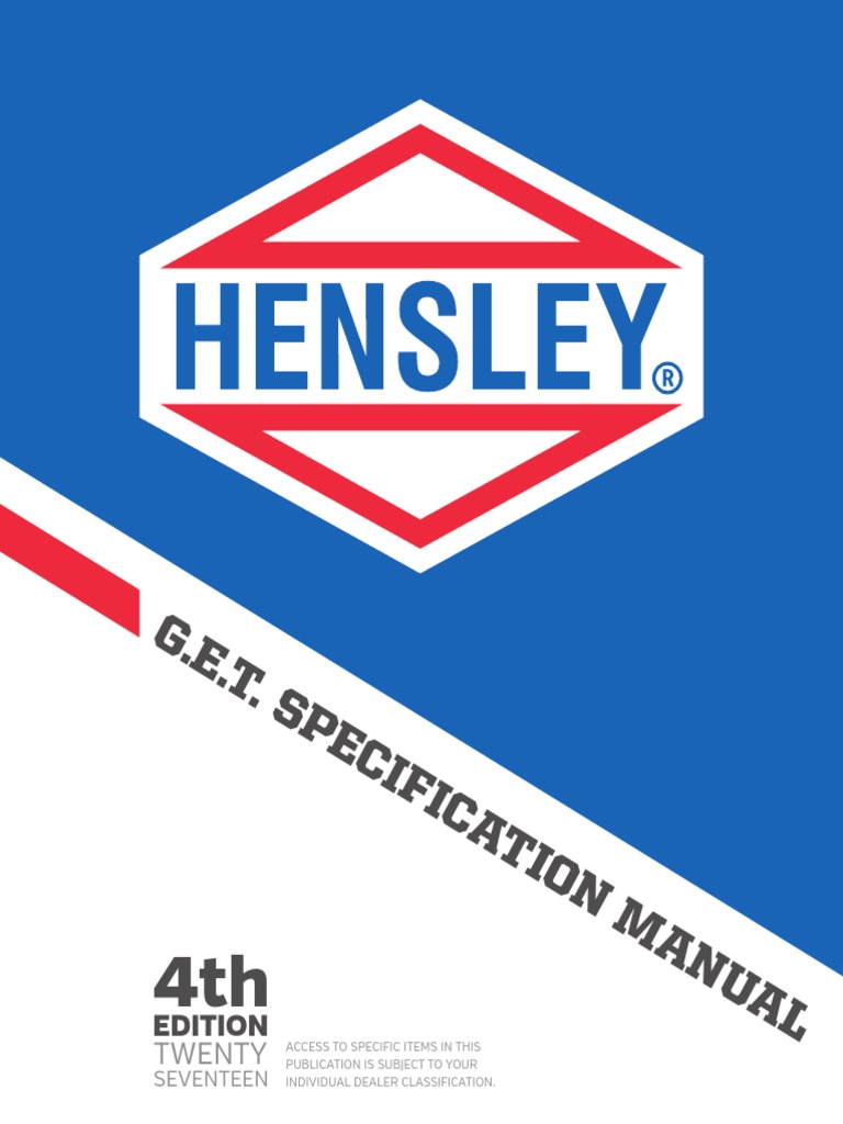 Hensley Specbook 4th 12222017 | PDF | Manufactured Goods