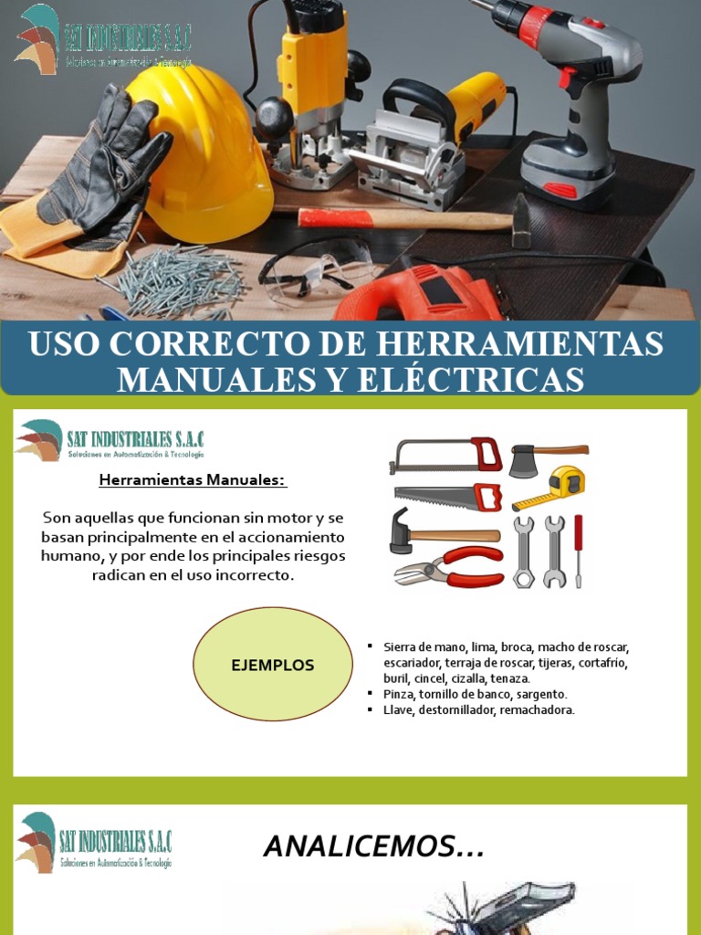 Uso Seguro de Herramientas Manuales y Eléctricas | PDF | Herramientas ...