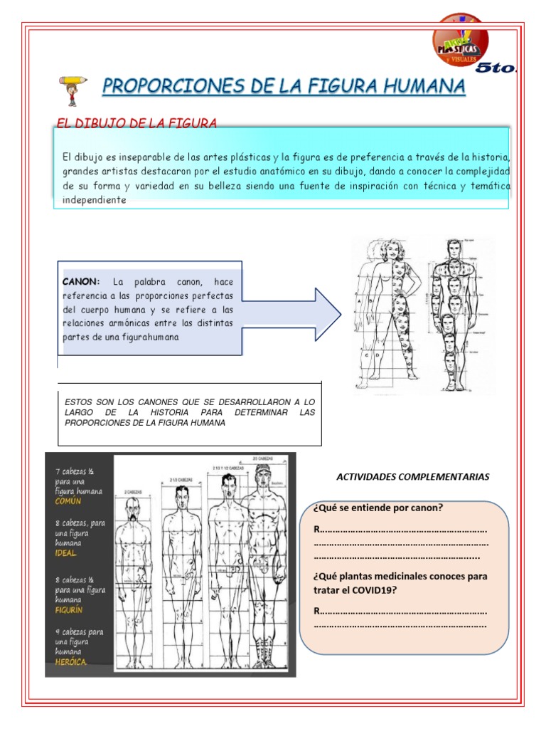Proporciones De La Figura Humana Pdf Dibujo