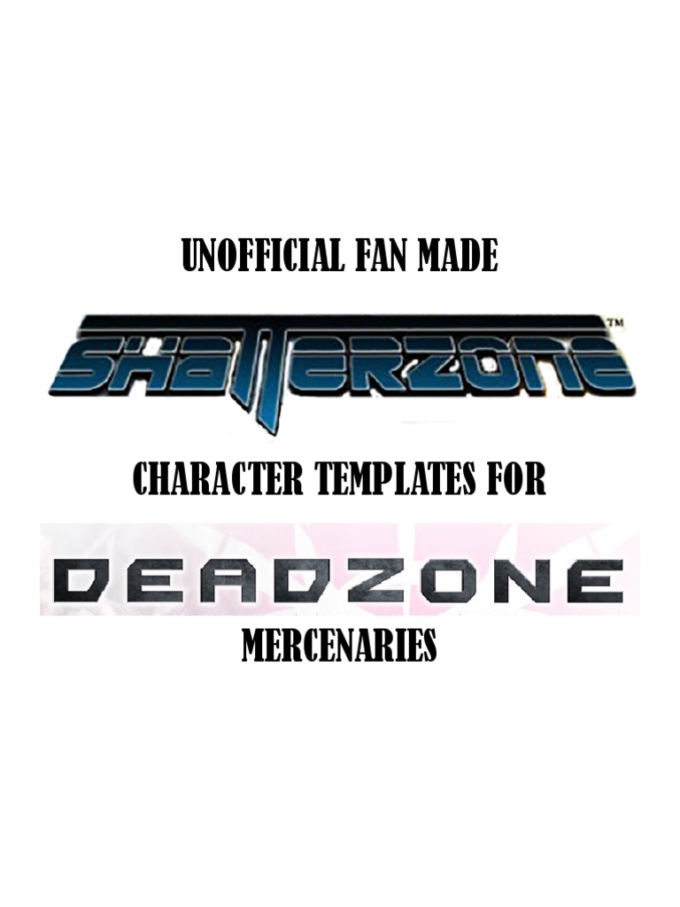 Shatterzone - Mercenary Templates | PDF