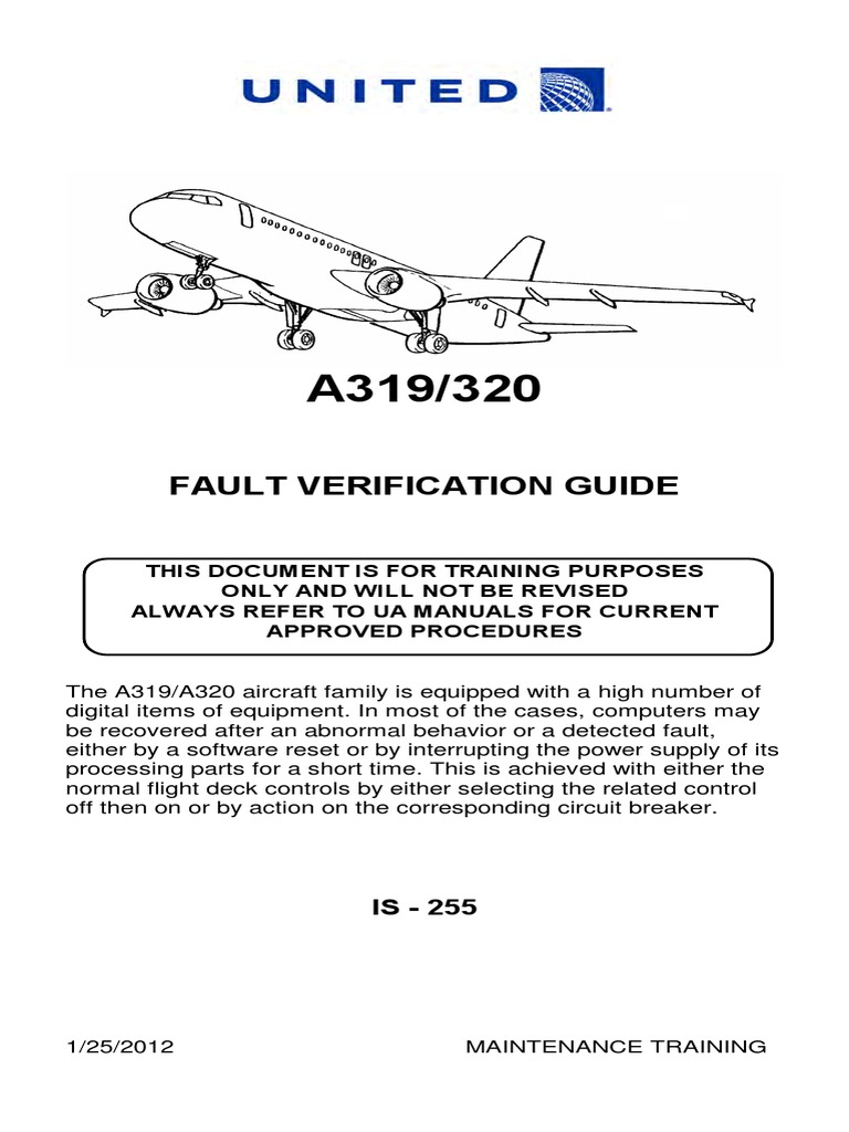 UNITED A319-A320 Fault Verification Guide | PDF | Systems Engineering ...