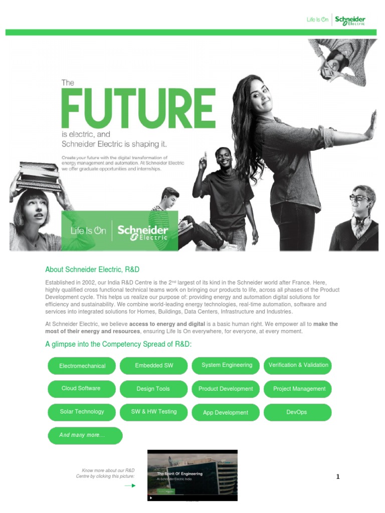 Schneider Electric - FTE R&D Job Description - 2022 Batch | PDF ...