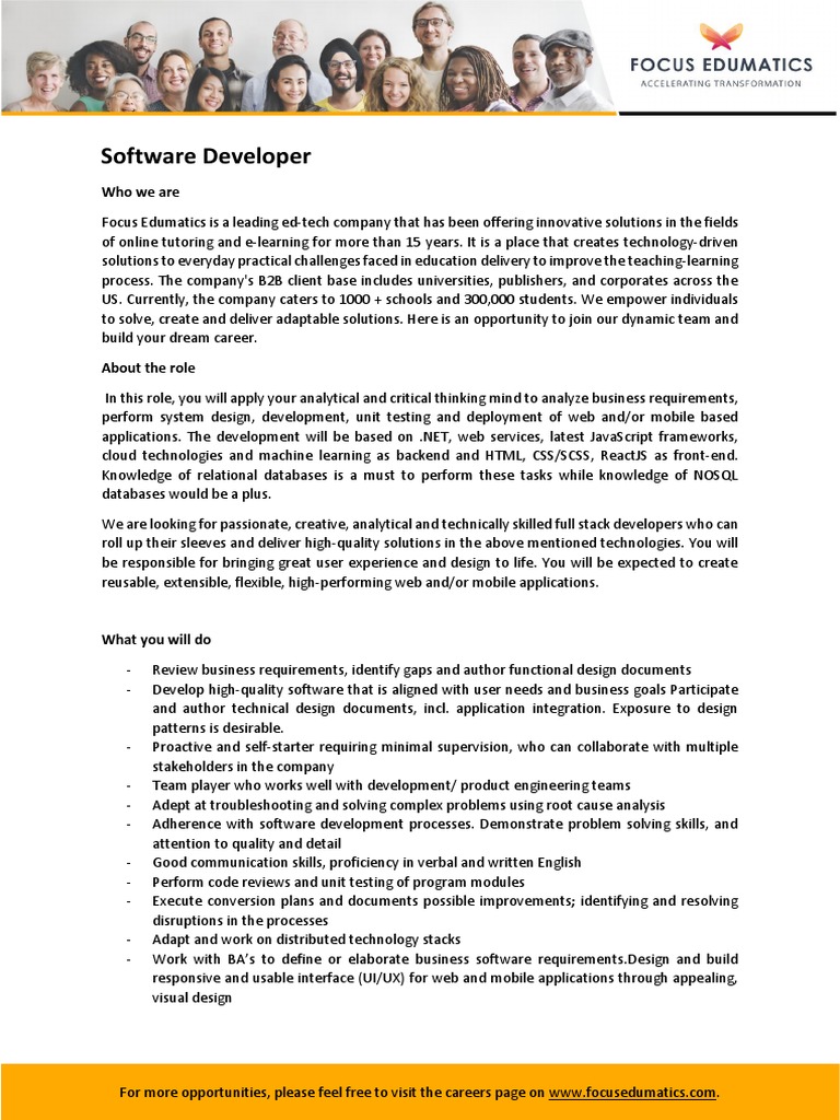 Software Developer | PDF | World Wide Web | Internet & Web