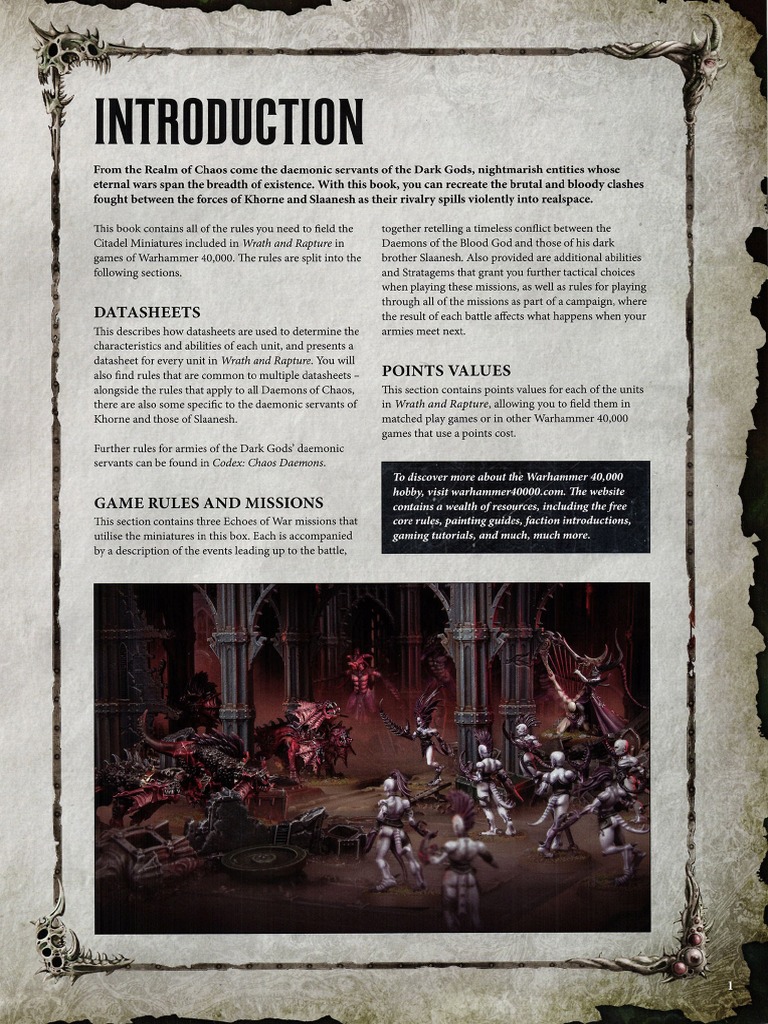 Warhammer 40k - Army List - Datasheet - Wrath and Rapture Units (8E) | PDF