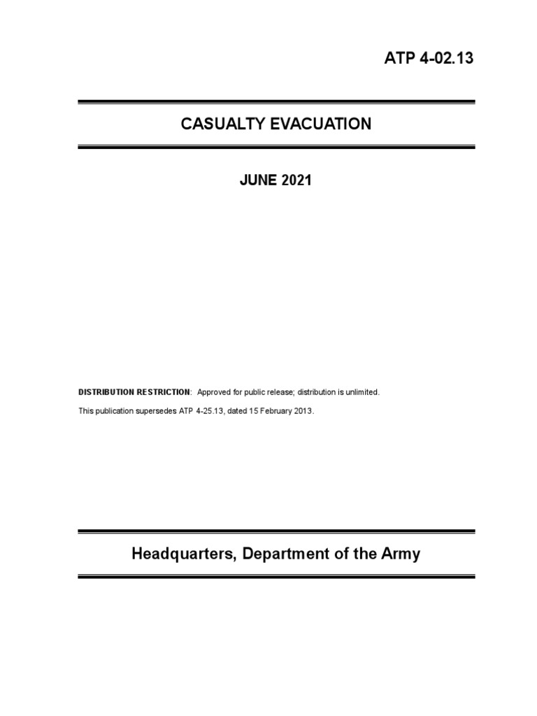U.S. Army Casualty Evacuation Manual | PDF | Ambulance | Military