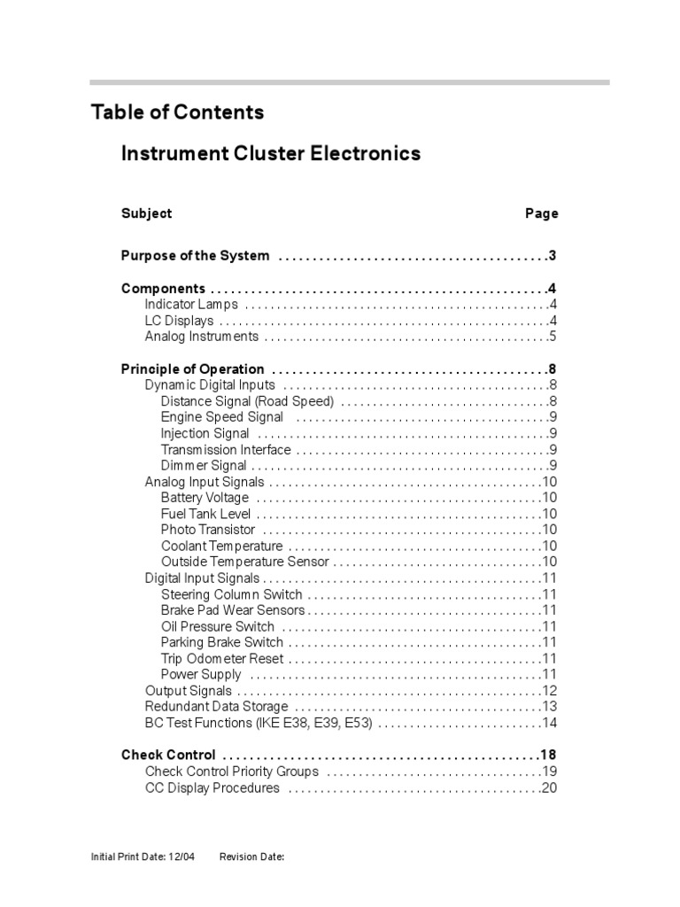 BMW IKE E38 E39 E53 Instrument Cluster Electronics | PDF | Switch ...