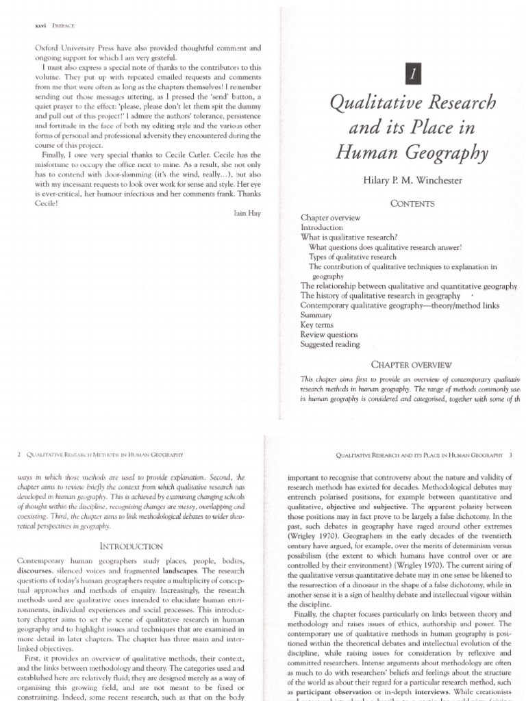 Winchester, H.P.M. 2003. Qualitative Research and Its Place in Human ...