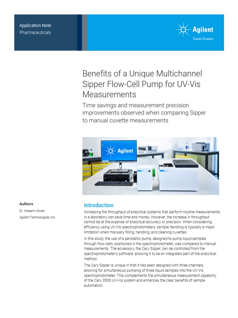 Benefits of A Unique Multichannel Sipper Flow-Cell Pump For UV-Vis ...