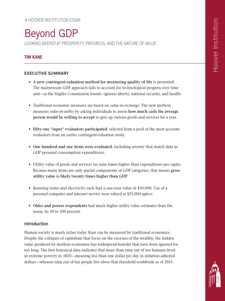 Beyond GDP: Looking Deeper at Technological Progress, Economic ...