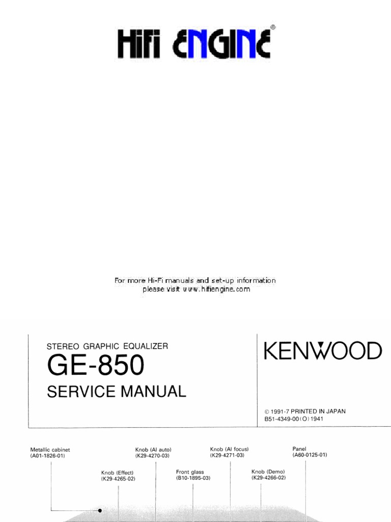 Hfe Kenwood Ge-850 Service | PDF