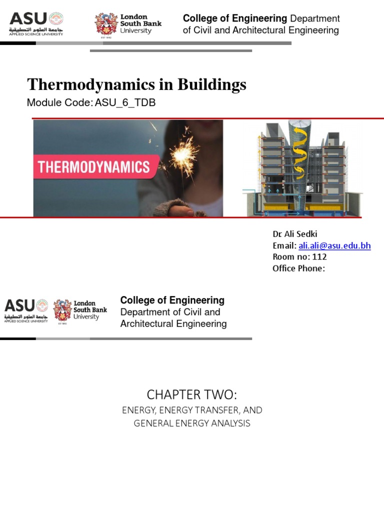 Thermodynamics in Buildings: Module Code: ASU - 6 - TDB | PDF | Heat ...