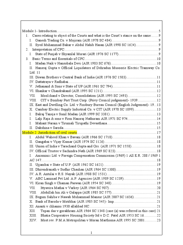 Senior CPC Notes | PDF | Lawsuit | Judgment (Law)
