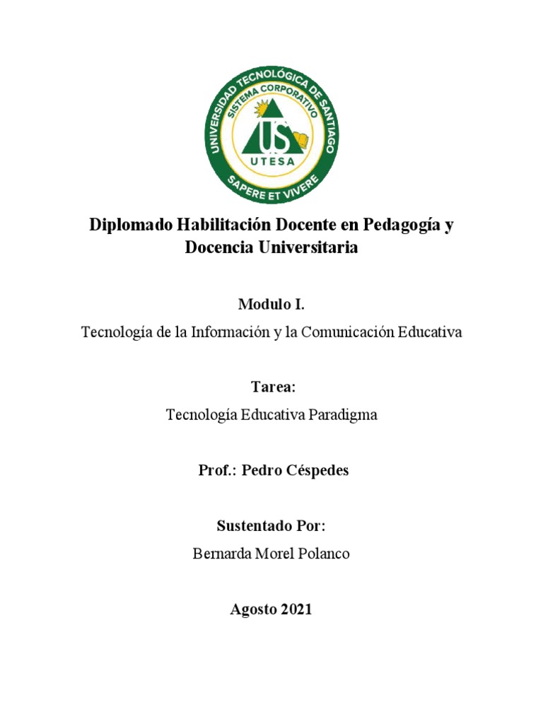Tarea 2 Modulo 1 | PDF | Paradigma | Aprendizaje