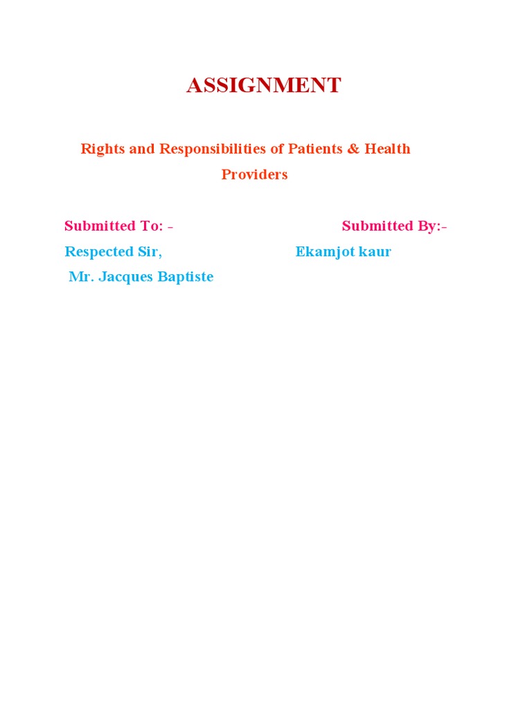 Patient Rights Defined As Basic Rules Which Are Conduct Between Patient ...