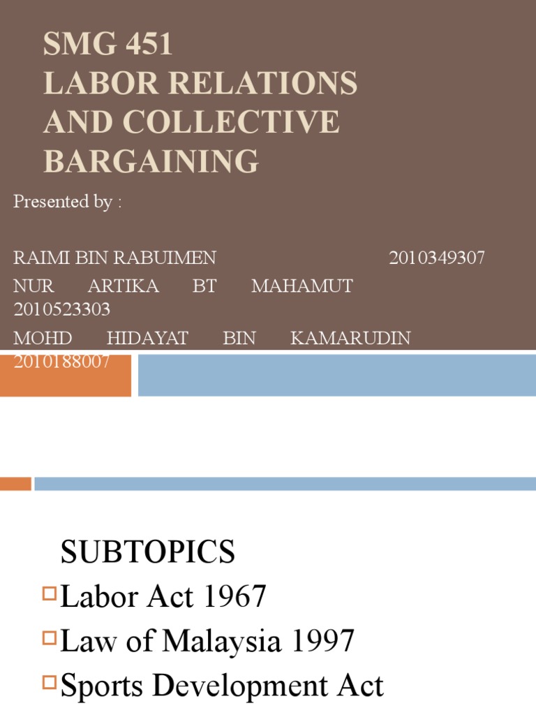 Labor Relations | PDF | Public Law | Policy